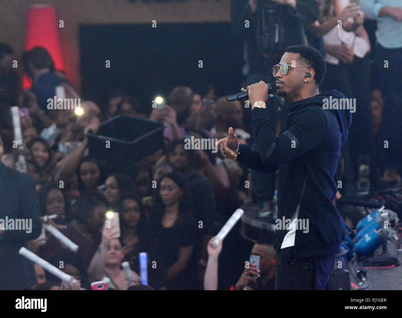 Las Vegas, Nevada, USA. 28th Feb, 2016. Singer Trey Songz delivers ...