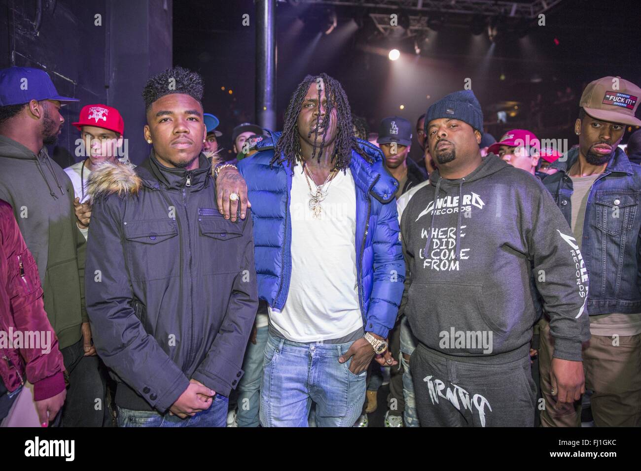 Chief Keef and Lil Caine pose together at the Observatory music venue ...