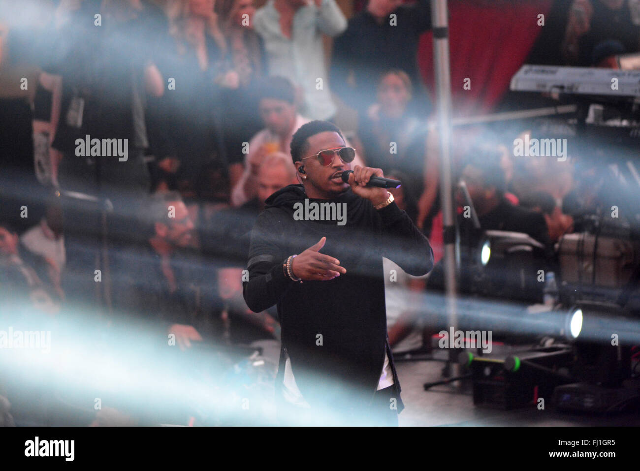Las Vegas, Nevada, USA. 28th Feb, 2016. Singer Trey Songz delivers ...