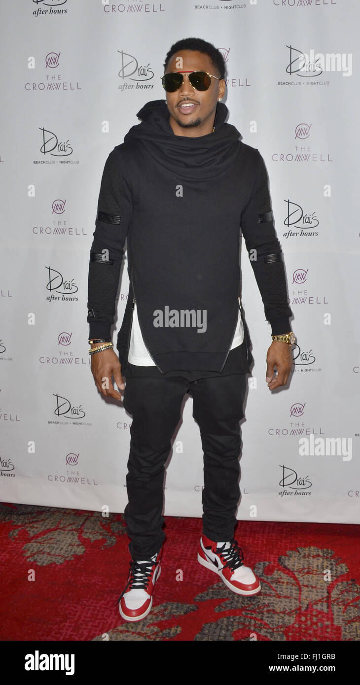 Las Vegas, Nevada, USA. 28th Feb, 2016. Singer Trey Songz delivers ...