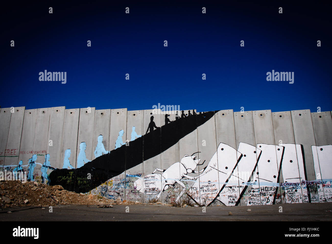 Palestine - Bethlehem checkpoint and occupation wall - palestinian ...