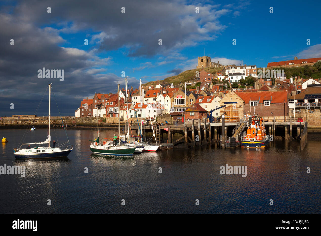 Whitby Harbour, North Yorkshire, England, U.K Stock Photo - Alamy