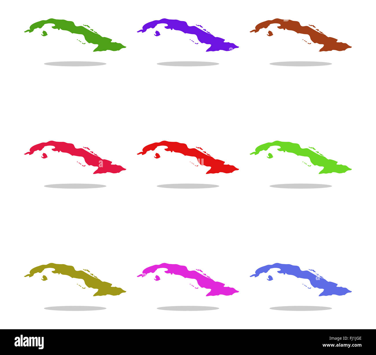 Cuban map Cut Out Stock Images & Pictures - Alamy