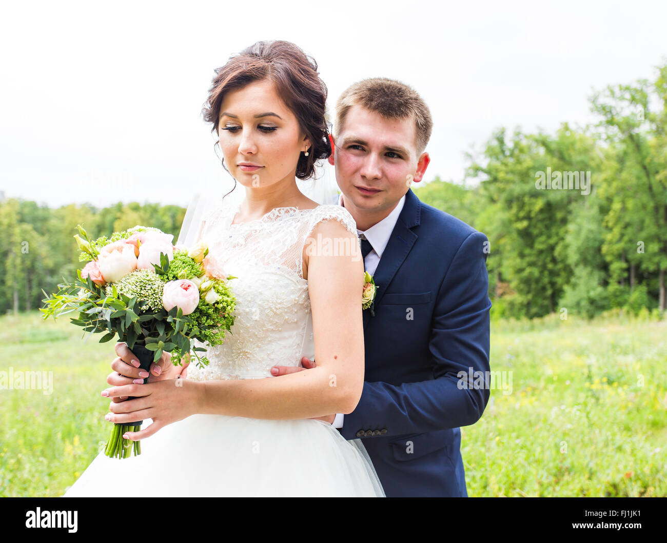 Bride and groom Stock Photo - Alamy
