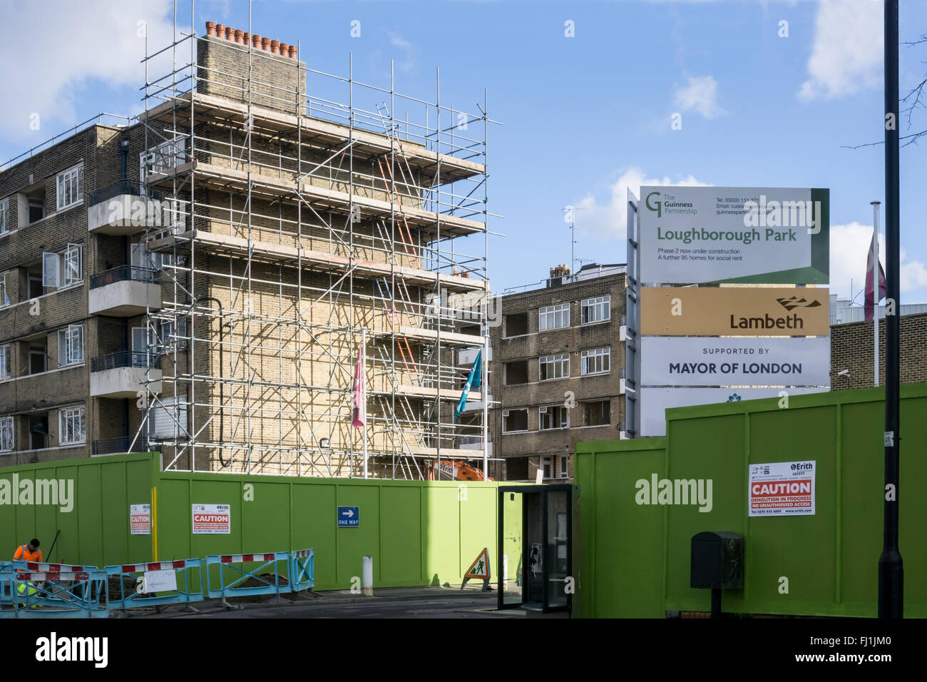 Loughborough Park Estate, currently being redeveloped by Guinness Trust ...