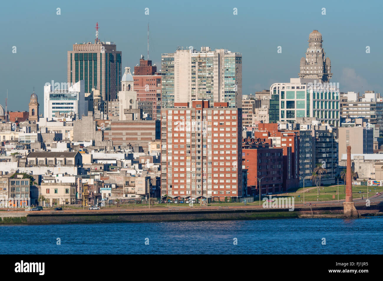 Montevideo cityscape from port district Stock Photo - Alamy