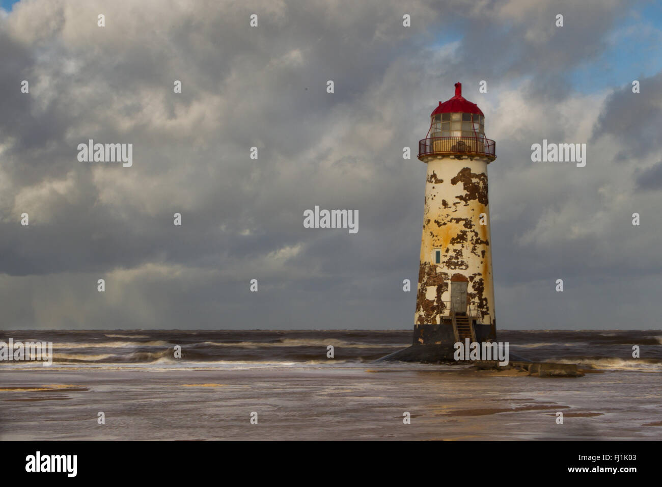 Talacre Lighthouse in North Wales Stock Photo - Alamy