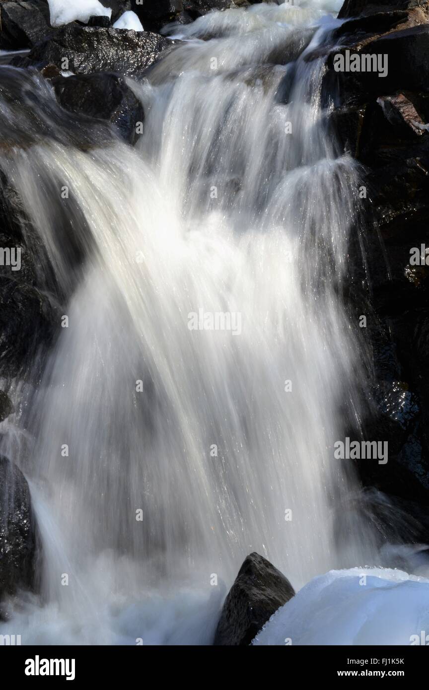 Waterfall During Winter Stock Photo - Alamy