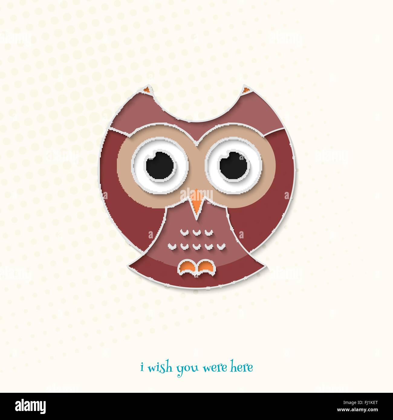 abstract, cartoon style owl icon isolated on white background. vector ...