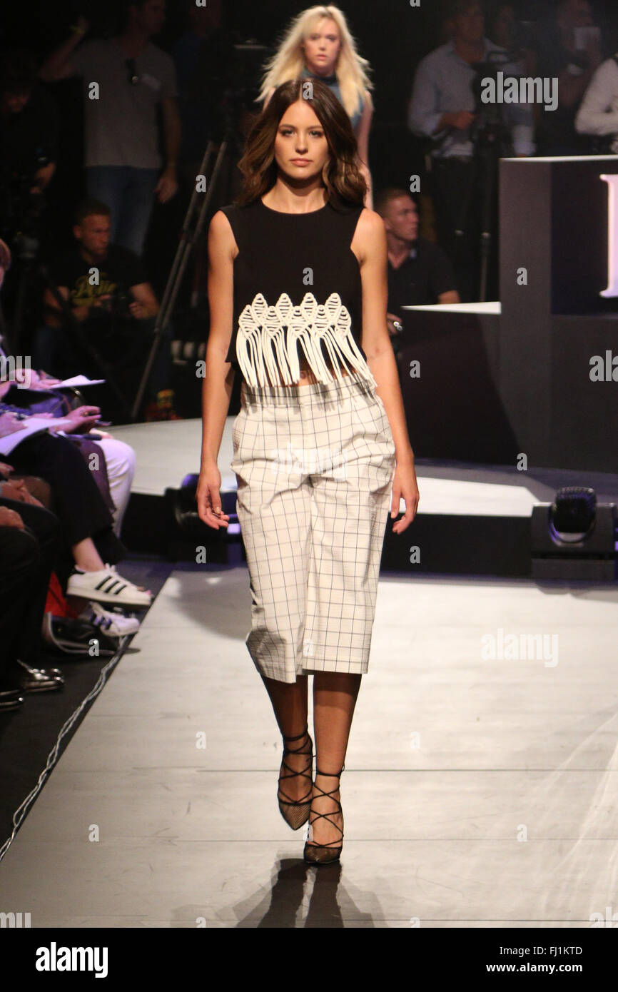 Sydney, 3 Feb 2016. Model Jesinta Campbell wears Tibi during a ...