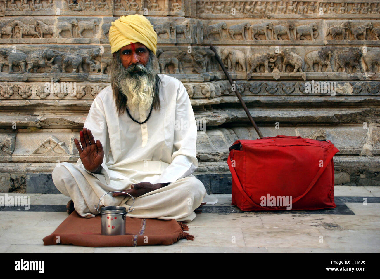 Sadhu Hindu holy man in Jagdish Temple Udaipur , India Stock Photo - Alamy