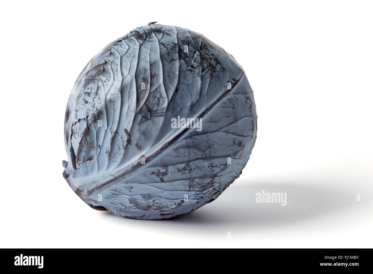 Fresh raw whole red cabbage on white background Stock Photo - Alamy