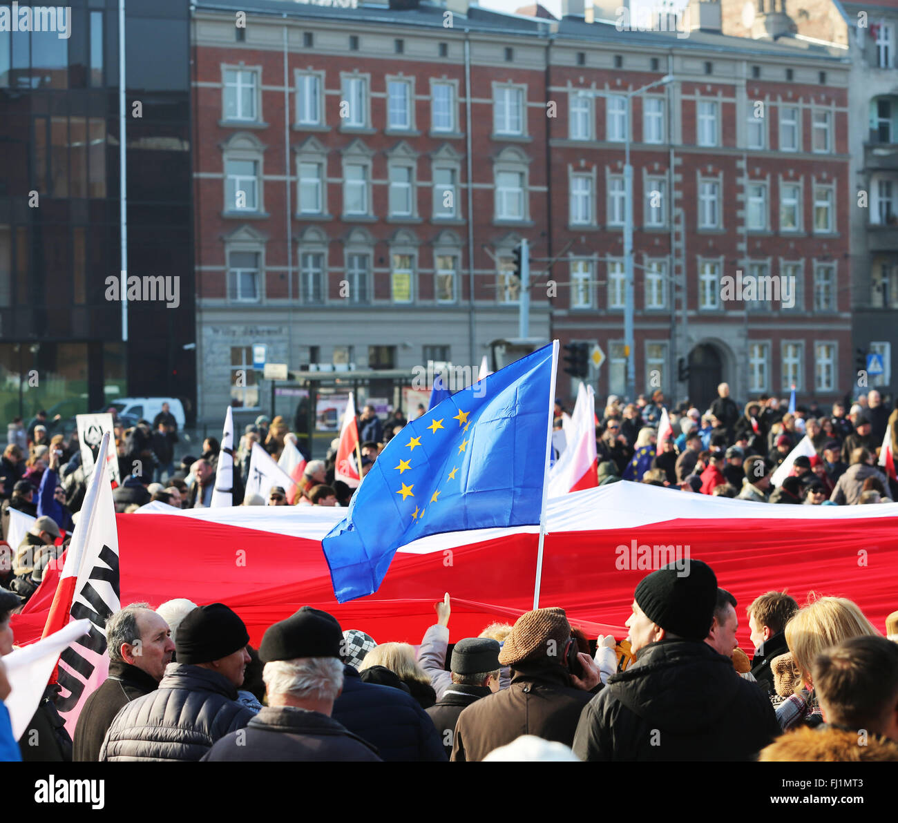 Several thousand people from across Poland came to the city of Gdansk ...