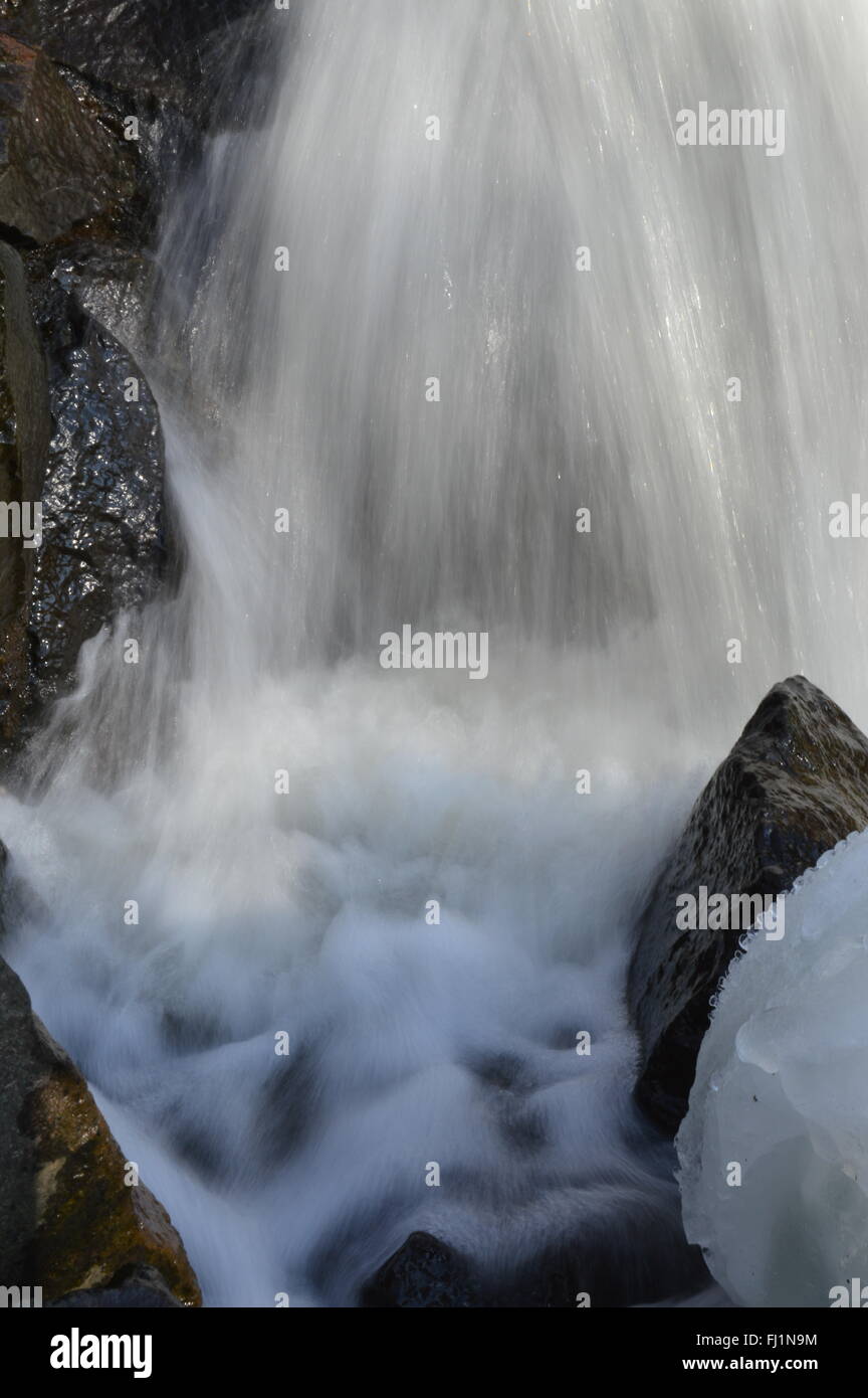 Waterfall During Winter Stock Photo - Alamy
