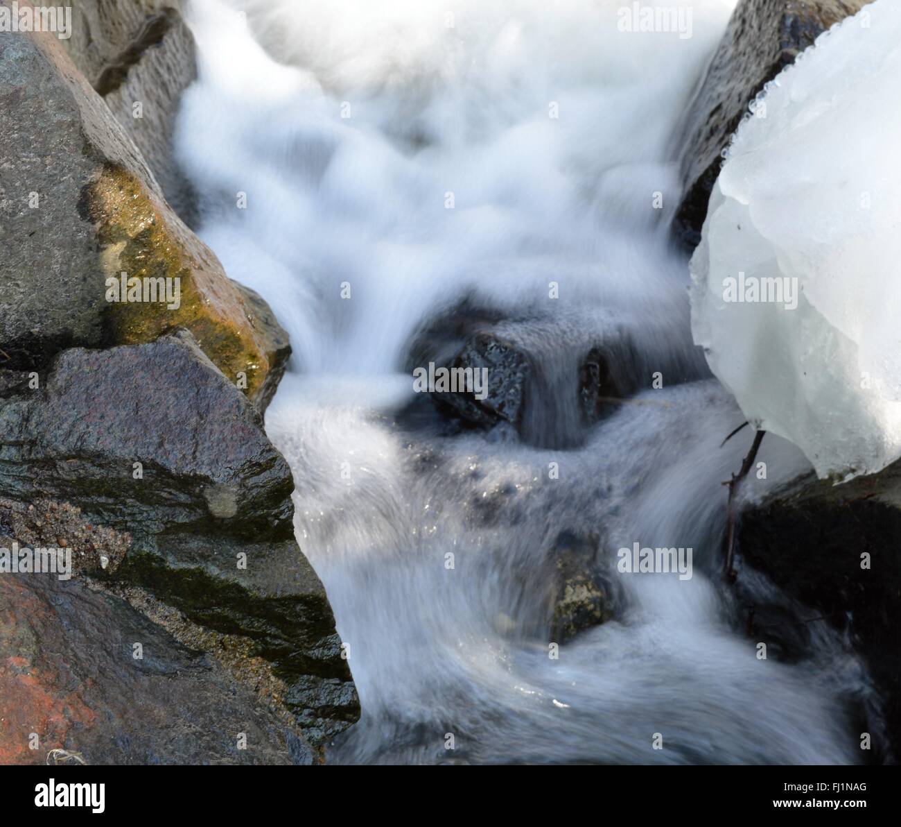 Waterfall During Winter Stock Photo - Alamy