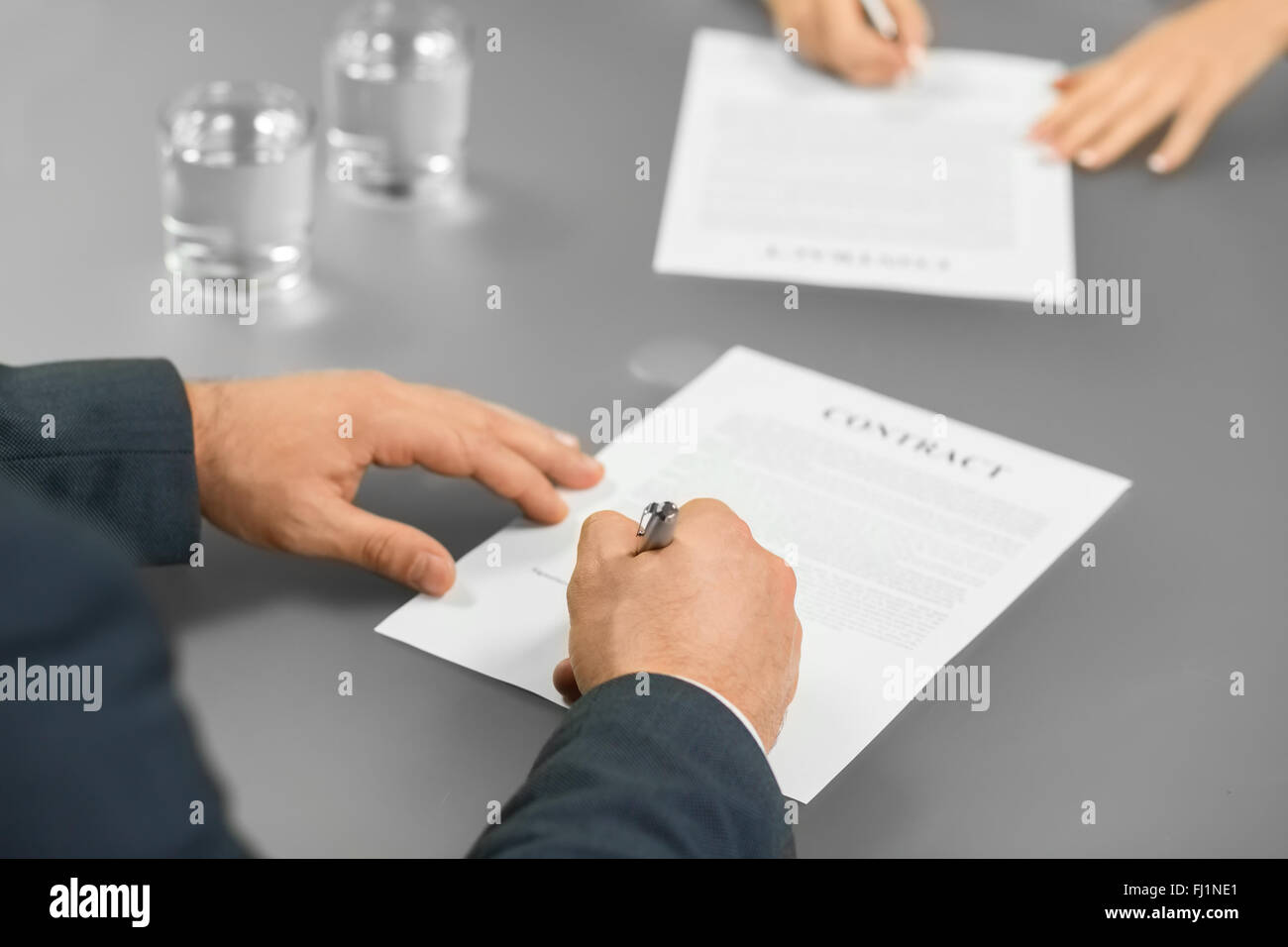 Clerk's new position Stock Photo - Alamy