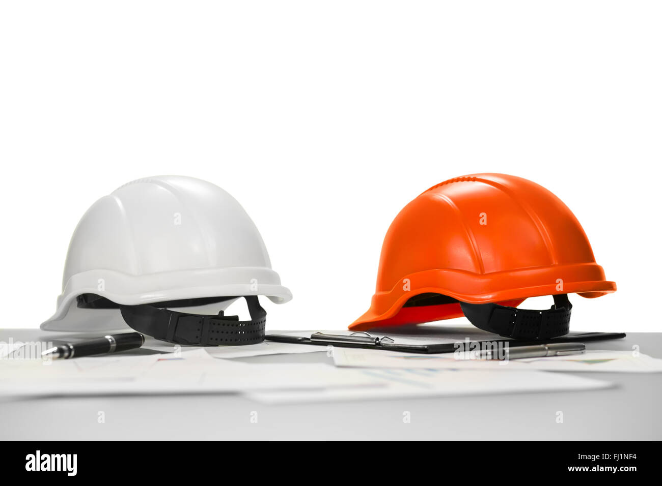 Workplace of construction manager Stock Photo - Alamy
