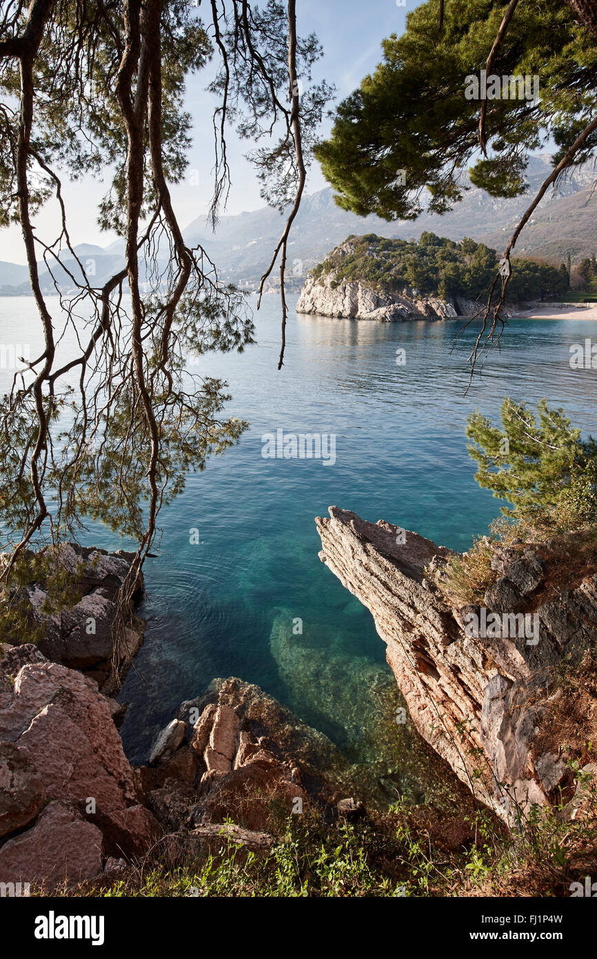 Montenegro wild beach in spring Stock Photo - Alamy
