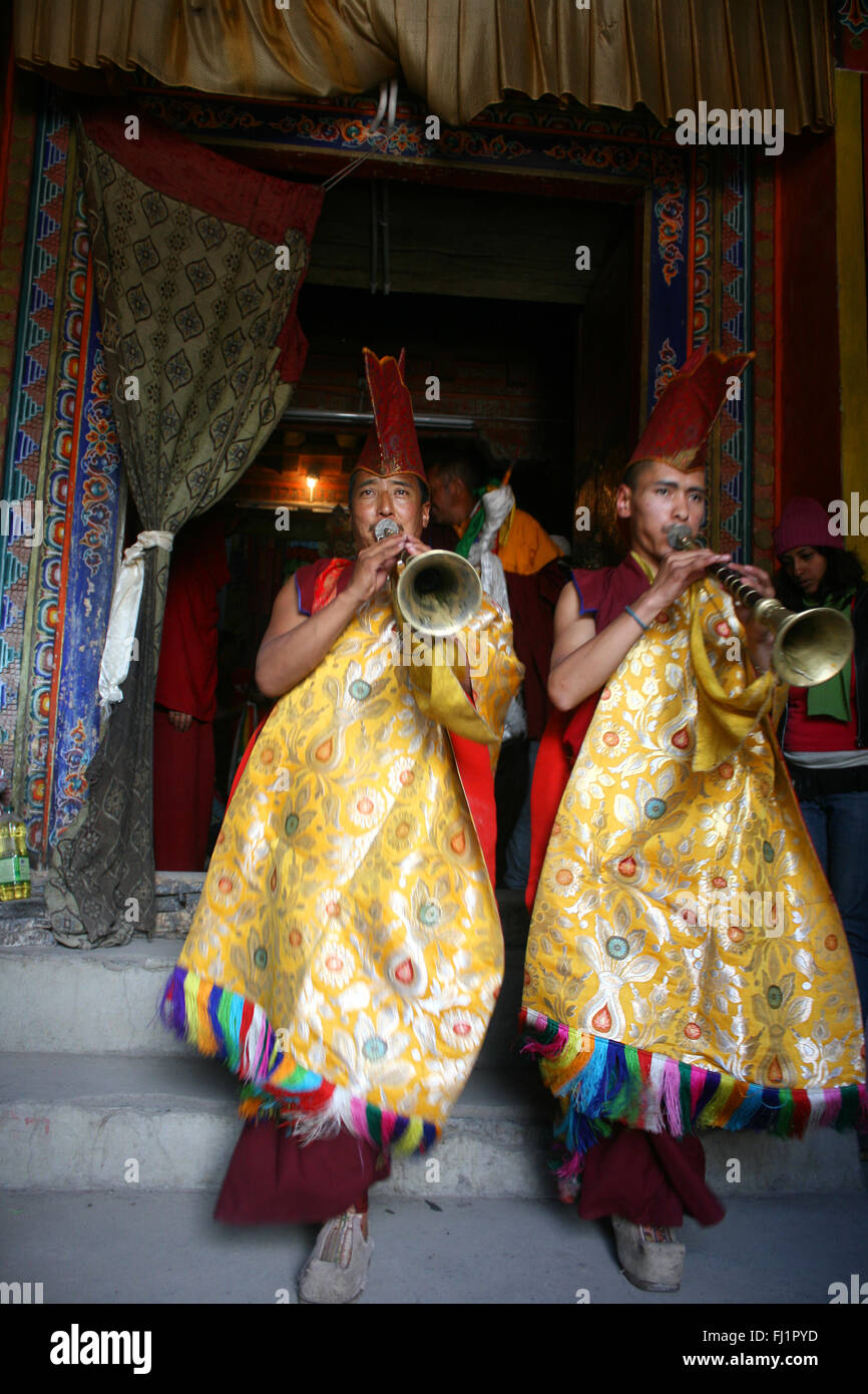 Celebrations at Hemis monastery gompa near Leh in Ladakh, India Stock ...