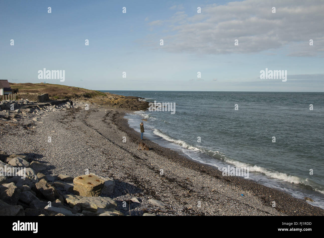 Beach at Moelfre, Anglesey Stock Photo - Alamy