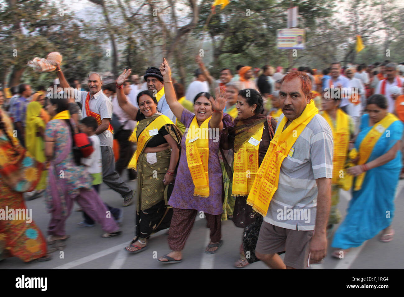 Crowd during Kumbh mela in Haridwar , India Stock Photo - Alamy