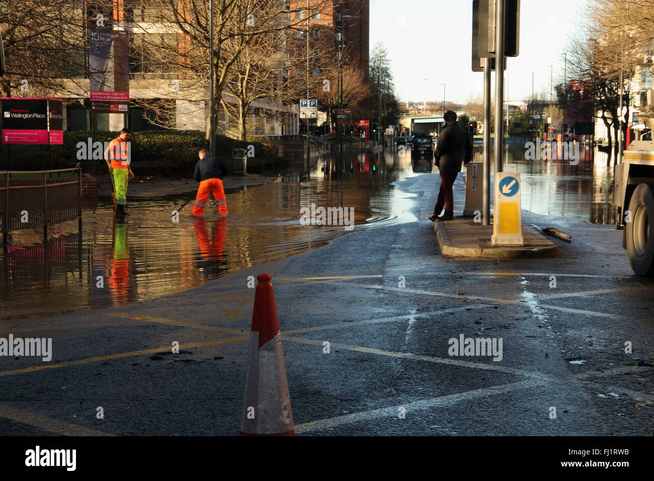 Clean-up operation after Leeds floods,December 2015 Stock Photo - Alamy