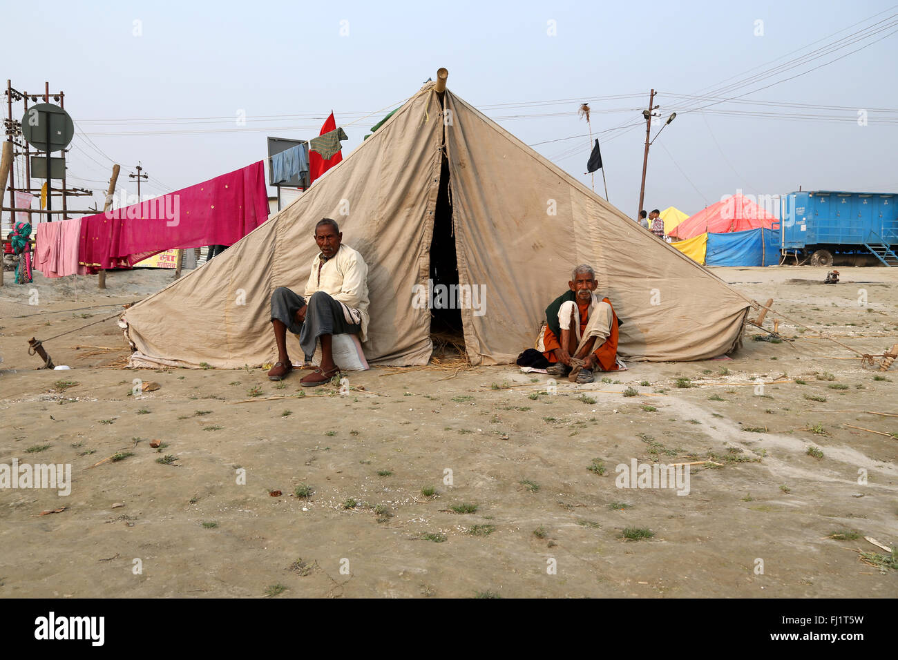Maha Kumbh mela 2013 - People and crowd - January - February 2013 Stock ...