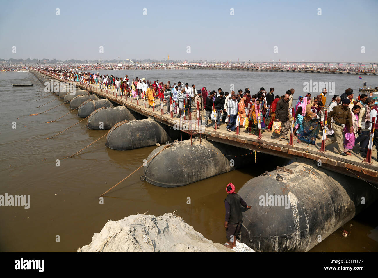 Maha Kumbh mela 2013 - People and crowd - January - February 2013 Stock ...