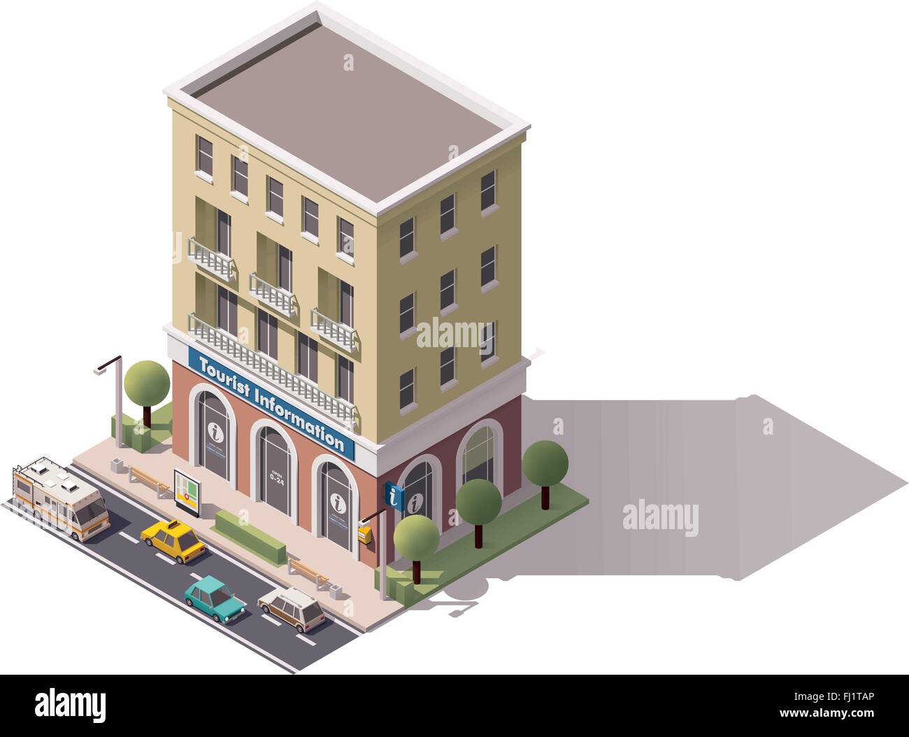 Vector isometric tourist information centre Stock Vector Image & Art ...