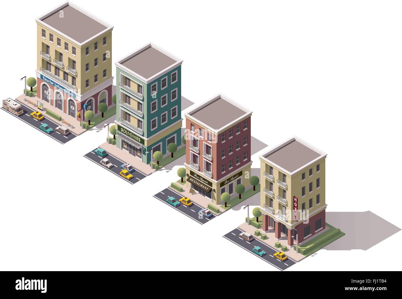 Vector isometric buildings set Stock Vector Image & Art - Alamy