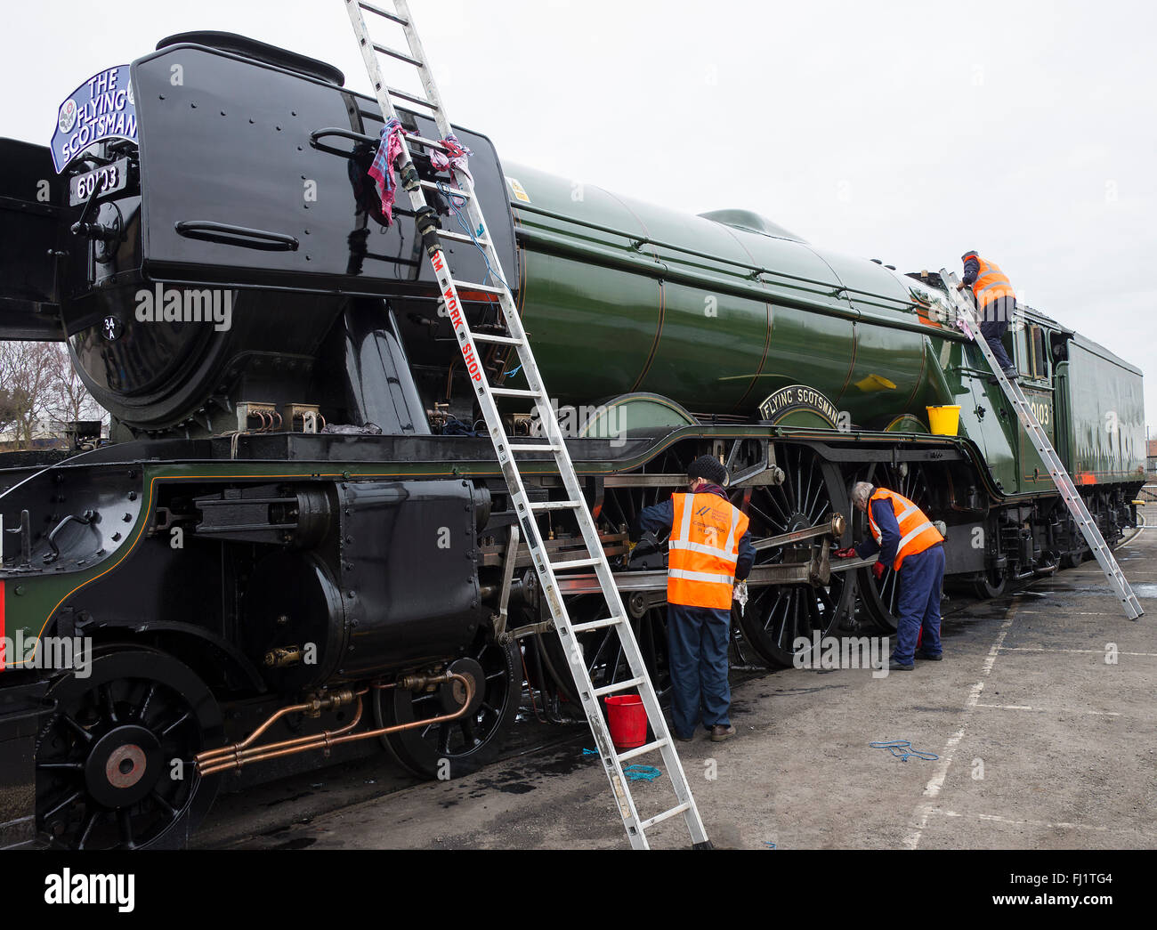 The A3 Steam Engine Flying Scotsman at The National Railway Museum in ...