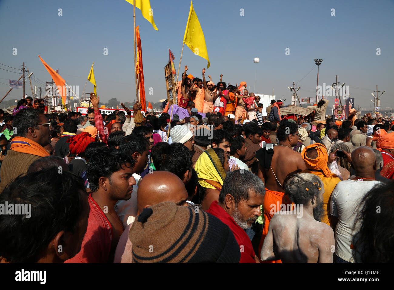 Maha Kumbh mela 2013 - People and crowd - January - February 2013 Stock ...