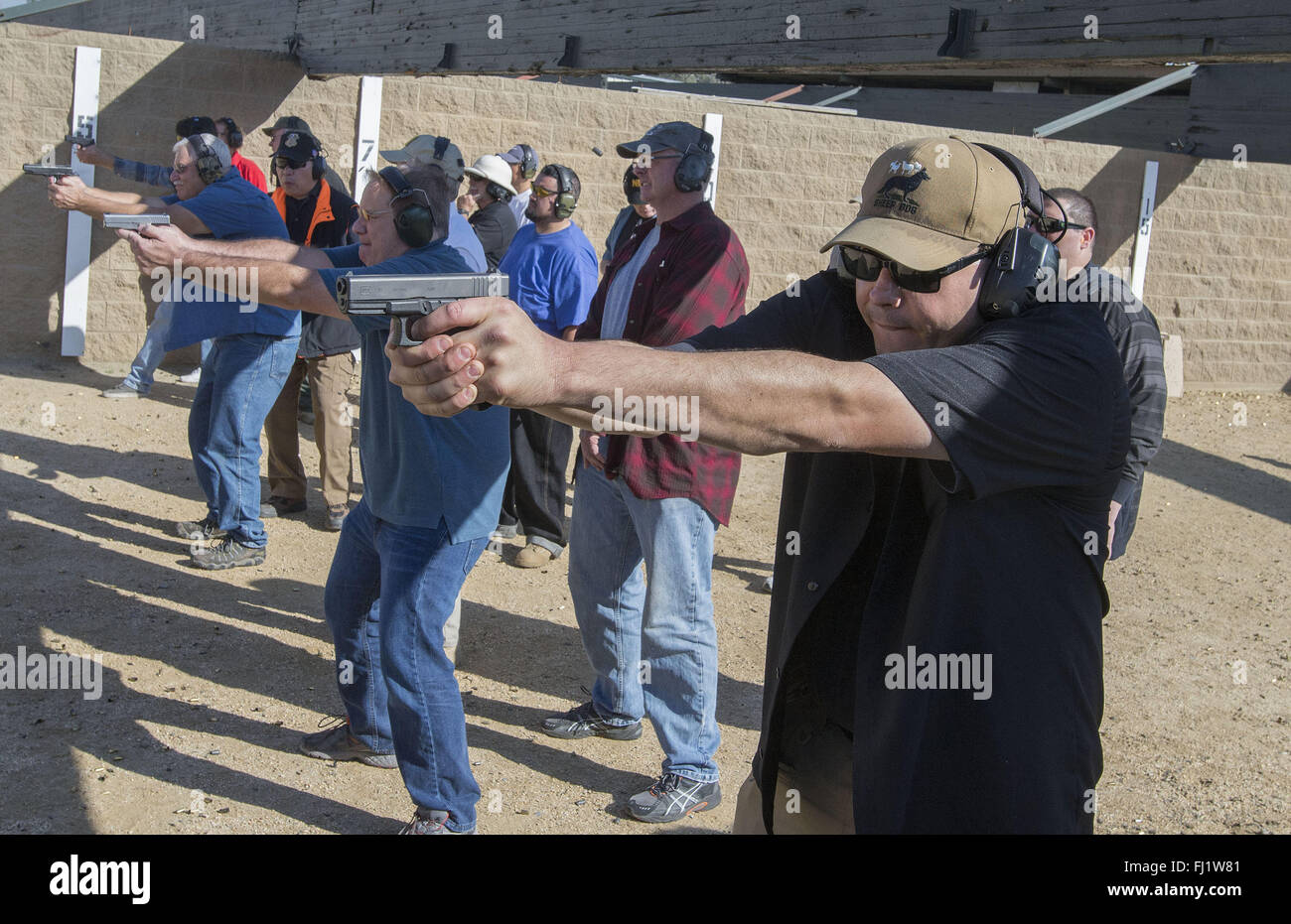 Chino, California, USA. 27th Feb, 2016. Steven Pappas, right, of La ...