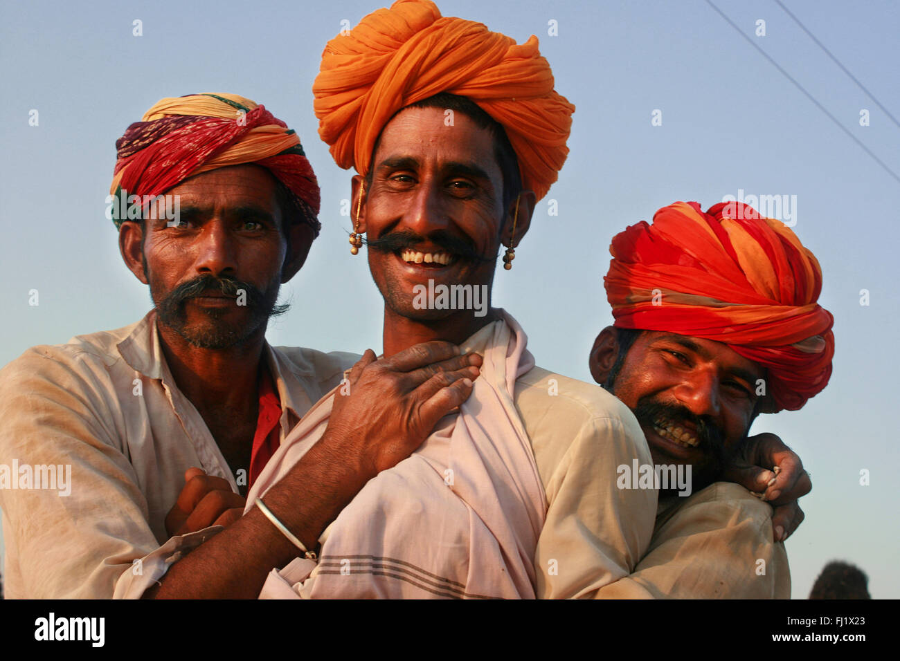 Portrait of Indian Rajasthan Rajasthani hindu man during Pushkar mela ...