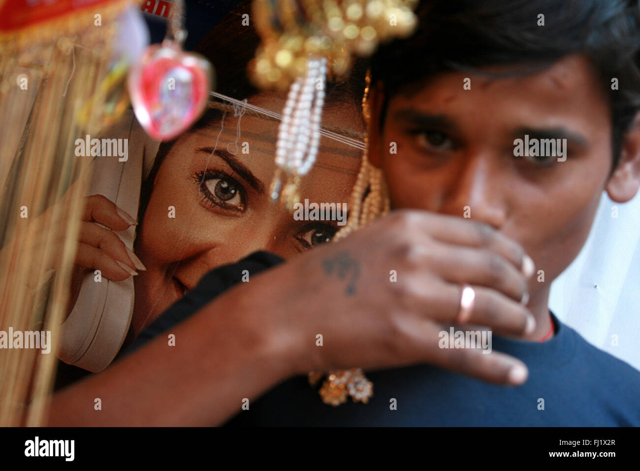 Portrait of Indian Rajasthan Rajasthani hindu man during Pushkar mela ...