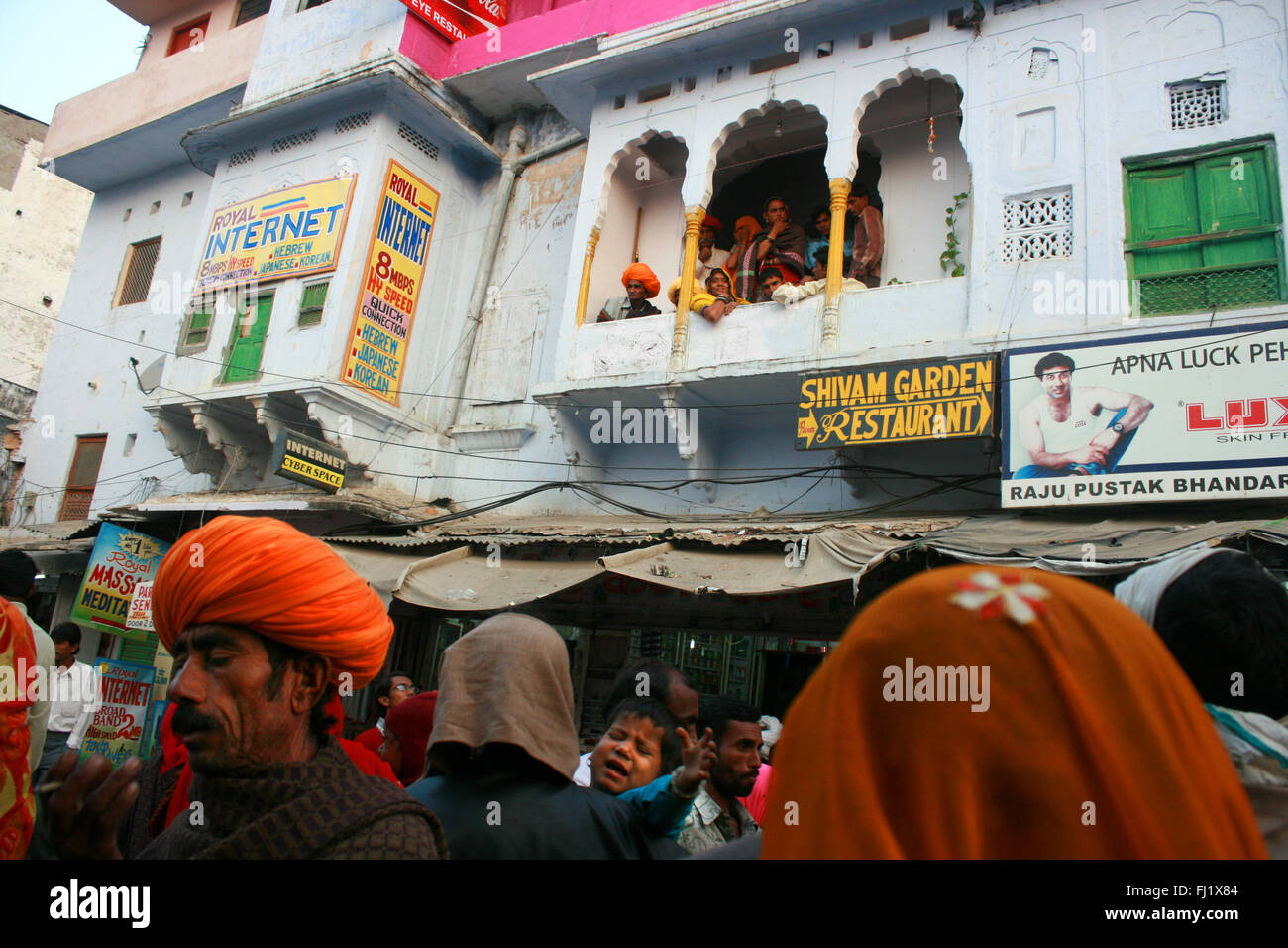 Crowd in Pushkar during Pushkar mela camel fair , Rajasthan, India ...