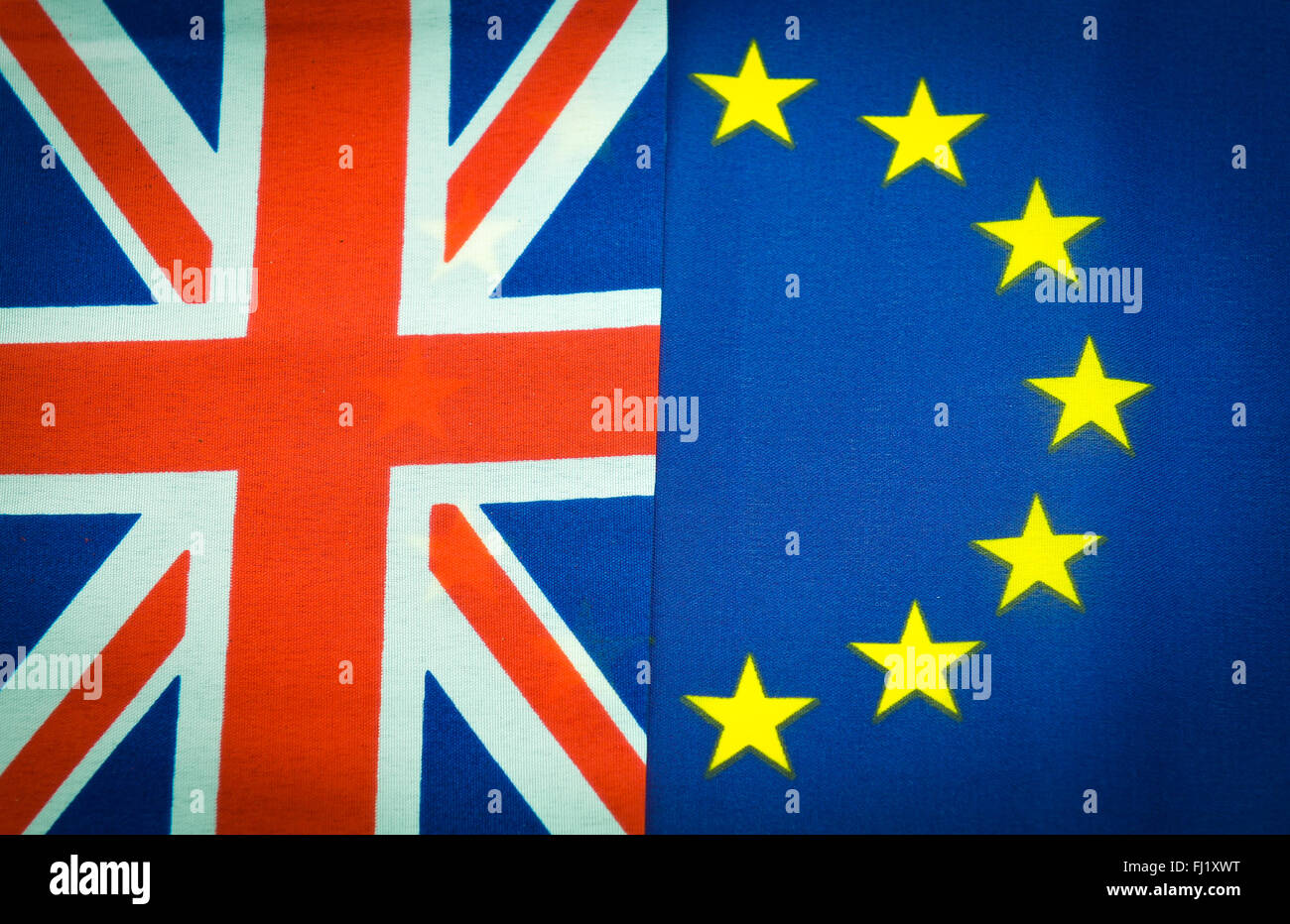 Flags of United Kingdom and European Union Stock Photo - Alamy