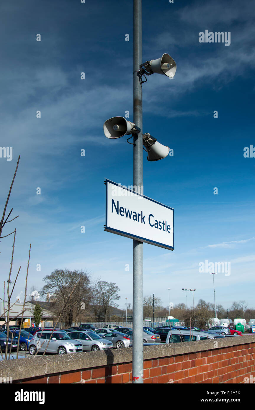 British Rail sign, Newark Castle Railway Station, Newark ...