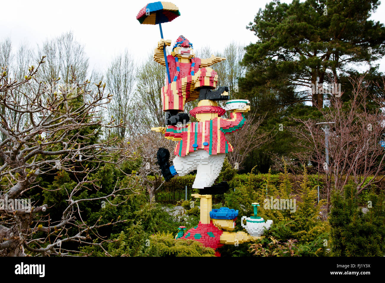 Statue made entirely of pieces of lego construction toys in legoland ...