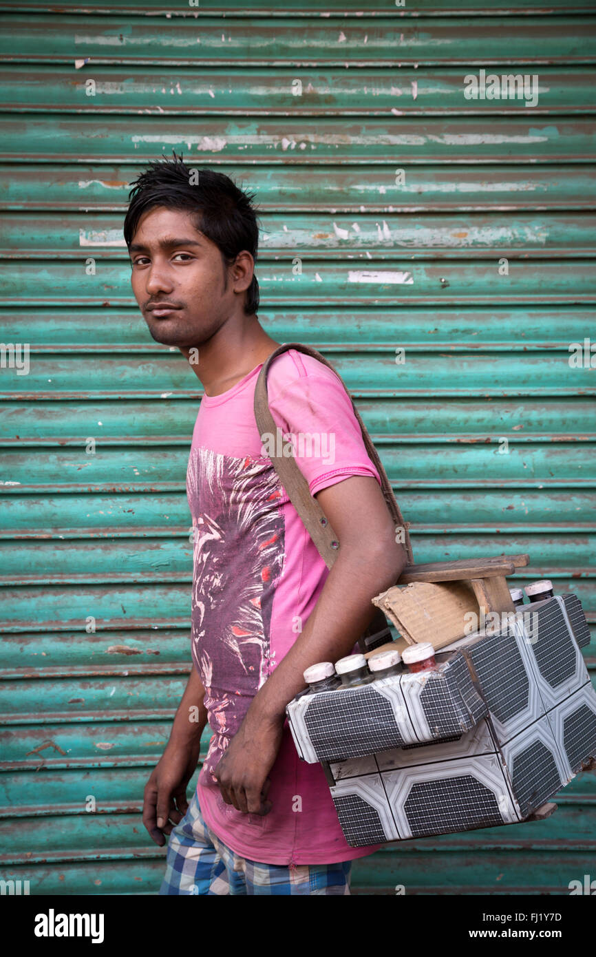 Portrait of Muslim man , shoe polisher , street worker , in Dhaka ...