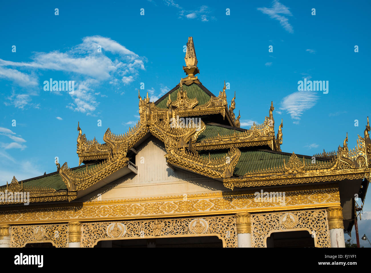 Kuthodaw Pagoda Pavilion Golden Decorations Mandalay Myanmar ...