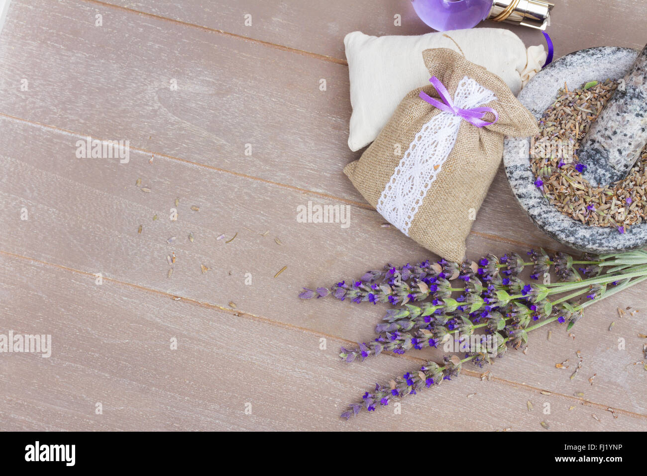 Lavender flowers spa Stock Photo - Alamy