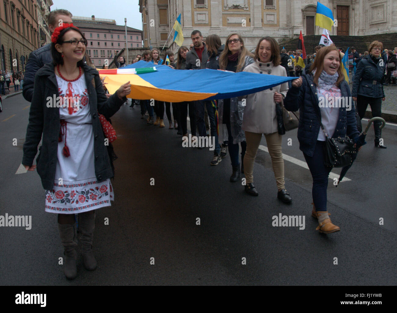 National demonstration in Rome organized by the Ukrainian community in ...