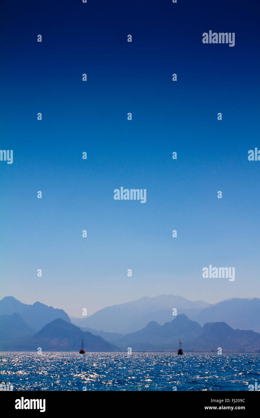 Blue cast seascape Stock Photo - Alamy