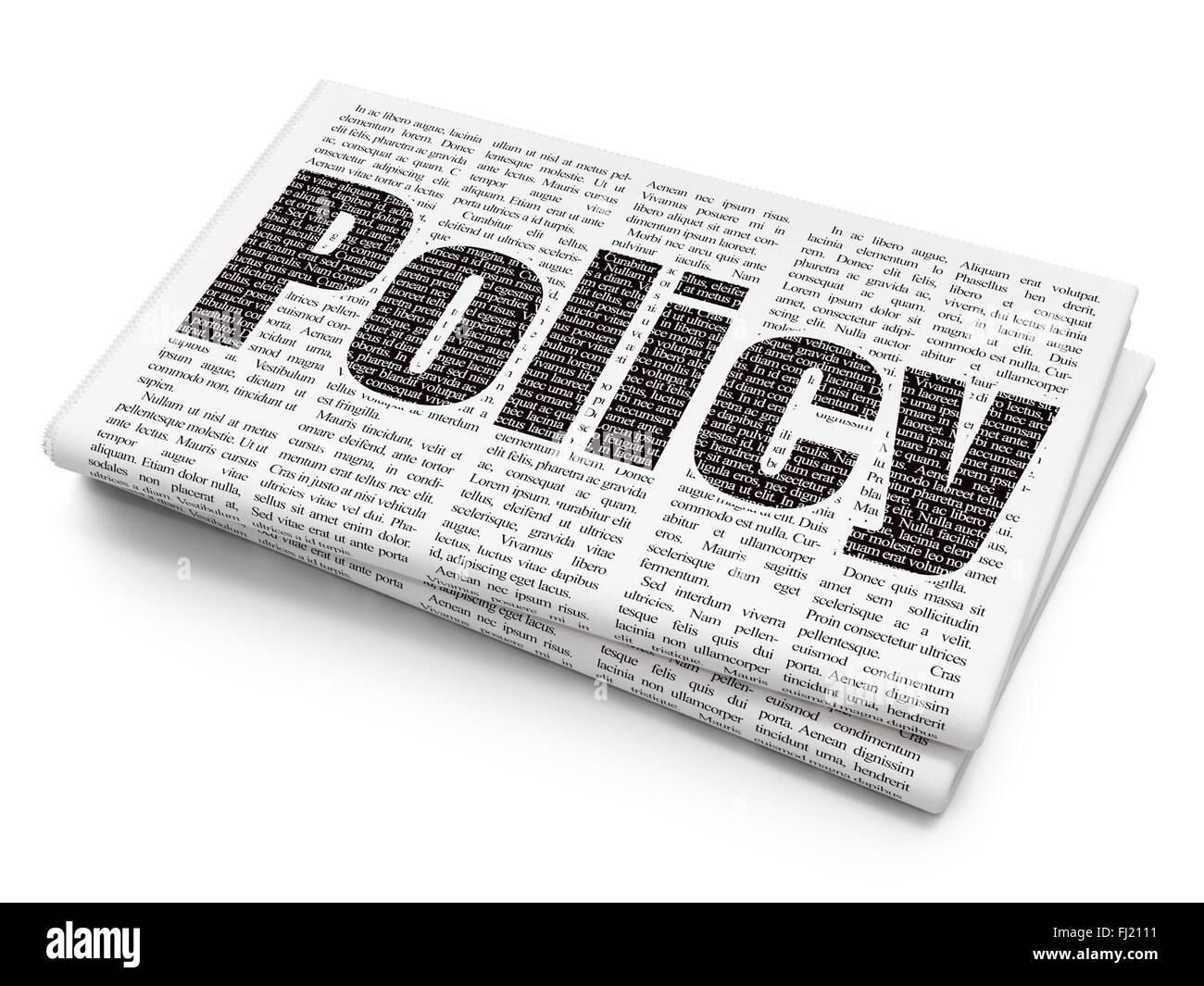 Insurance concept: Policy on Newspaper background Stock Photo - Alamy