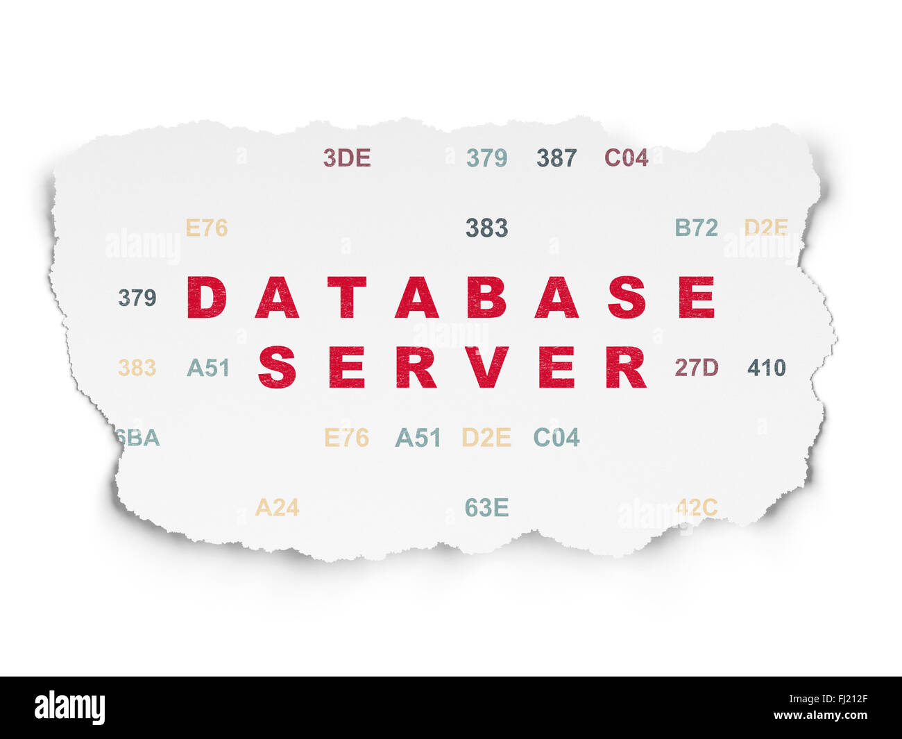 Software concept: Database Server on Torn Paper background Stock Photo - Alamy