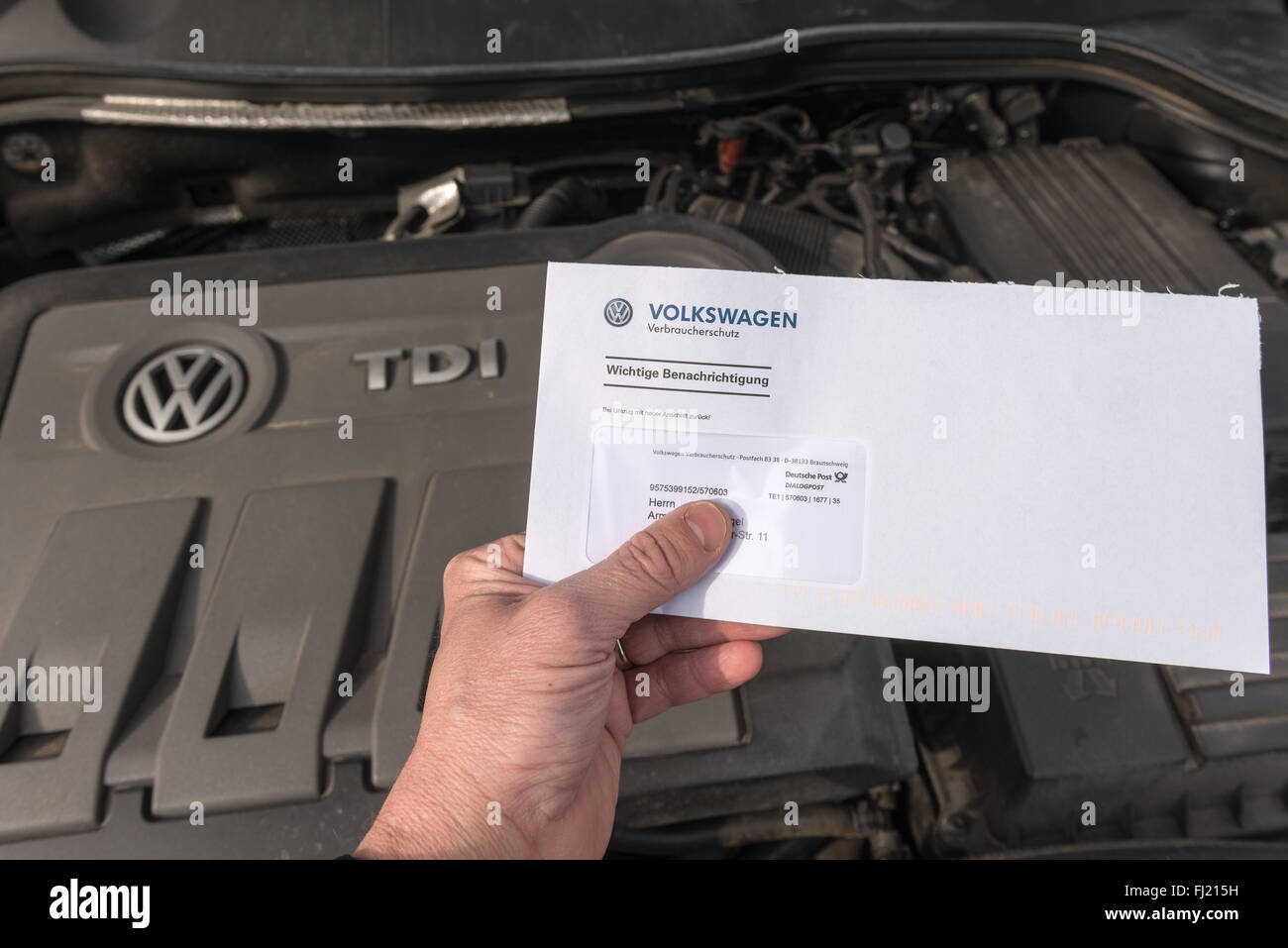 ILLUSTRATION - 'Important notification' can be seen on a letter from ...