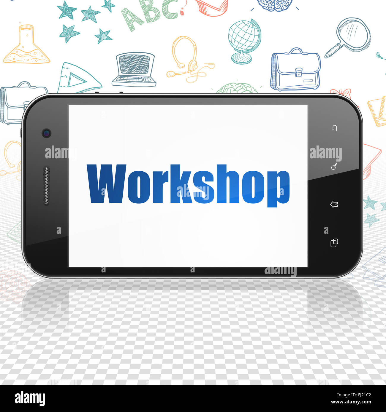 Education concept: Smartphone with Workshop on display Stock Photo - Alamy