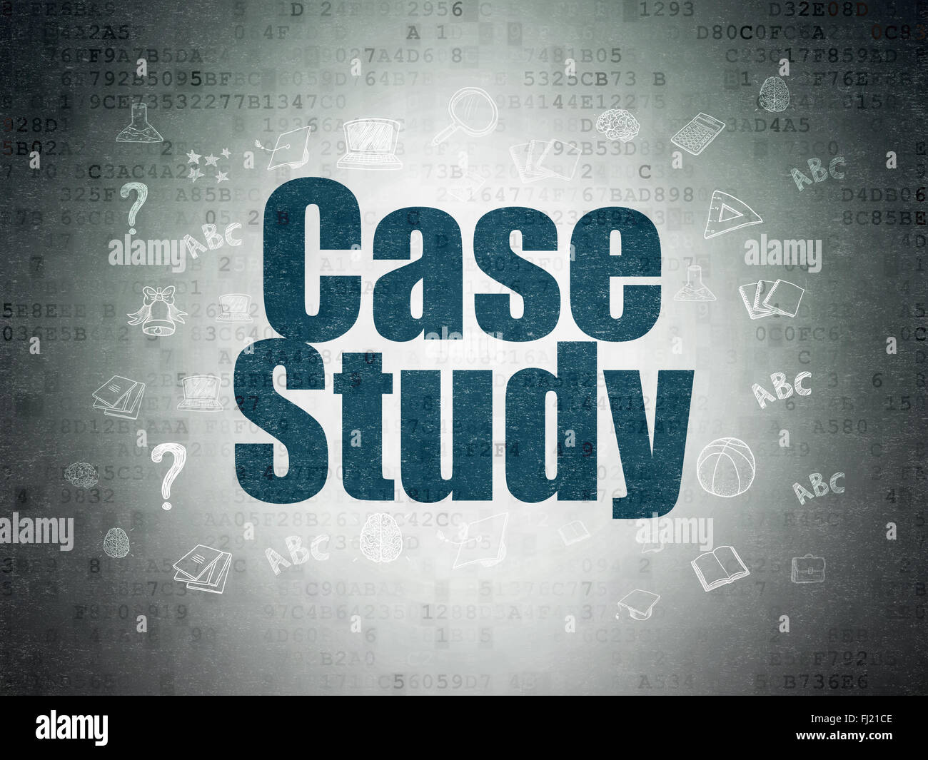 Studying concept: Case Study on Digital Paper background Stock Photo ...
