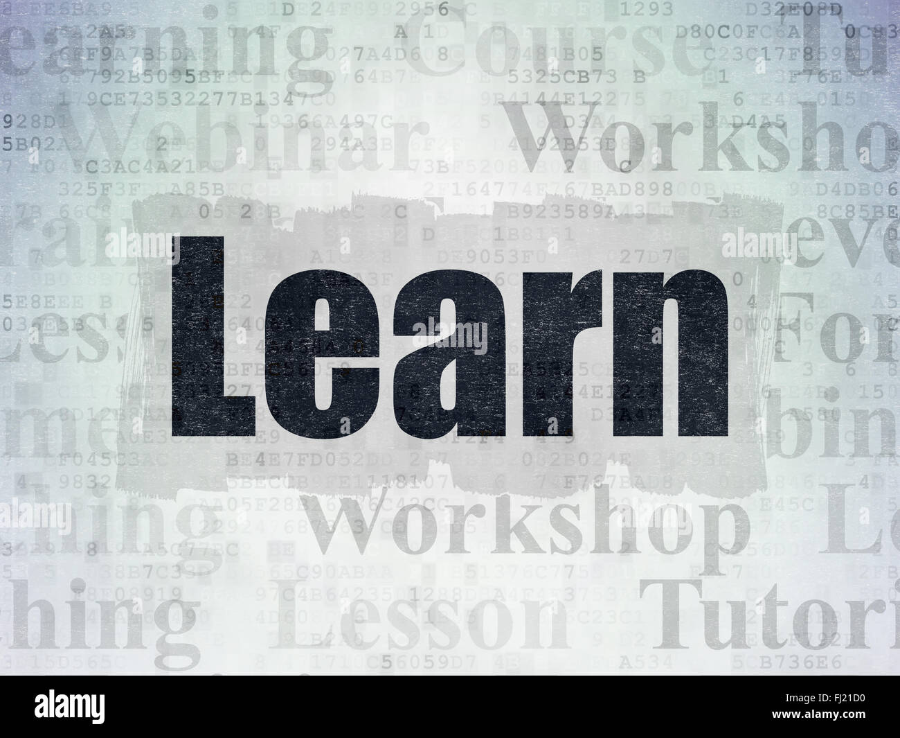 Learning concept: Learn on Digital Paper background Stock Photo - Alamy